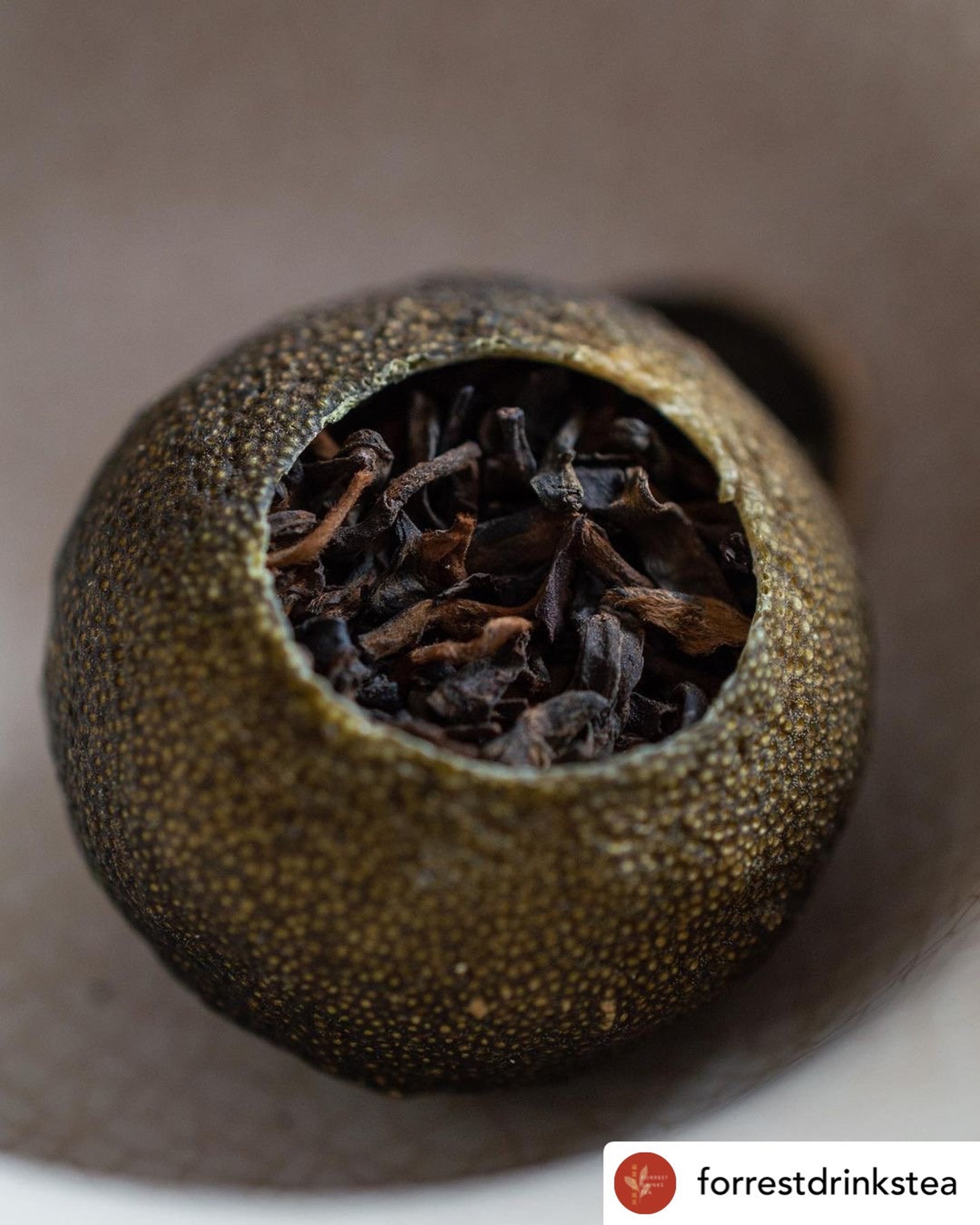 Green Dried Tangerine Shell Stuffed With Ripened Puerh Tea | Chinese ...