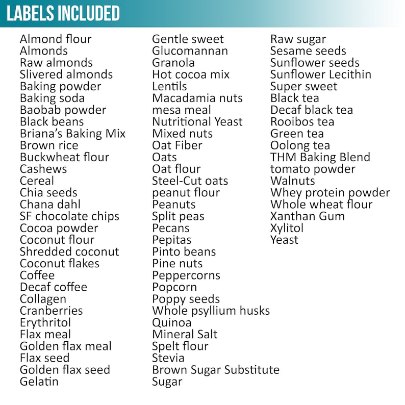 Printable Pantry Labels Healthy Foods Cottagecore Aged - Etsy