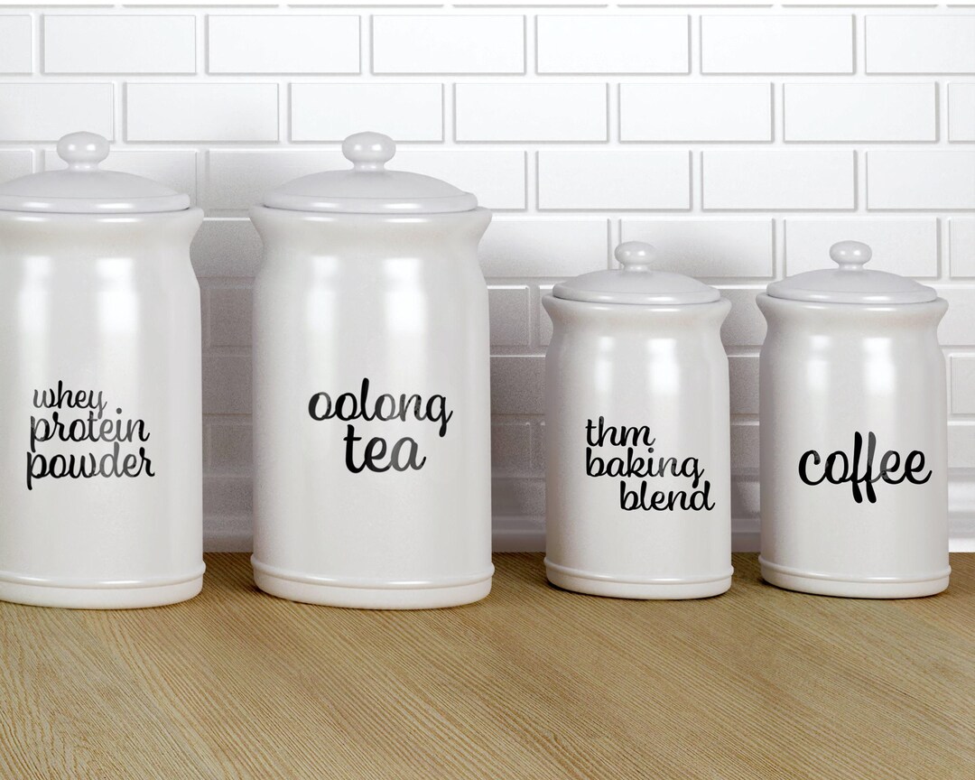 Pantry Labels: Vinyl Decals for Canisters - Keto, THM - Etsy