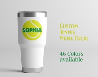 Tennis Vinyl Decal - Etsy