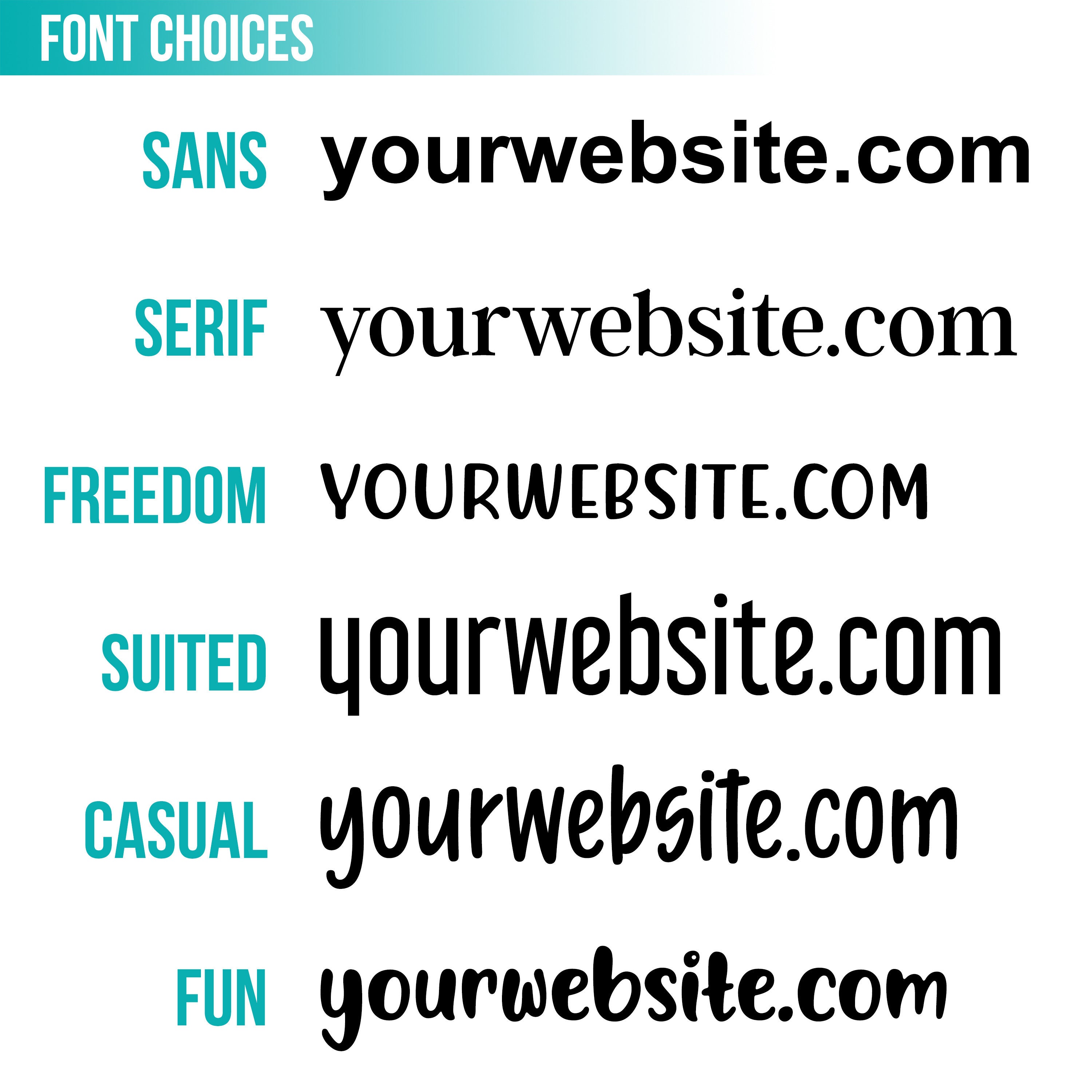 Personalized Custom Vinyl Website URL Business Sticker Decal | Etsy