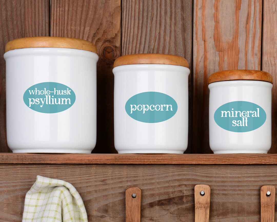 Printable Pantry Labels Healthy Foods Cottagecore Distressed 78 Oval ...