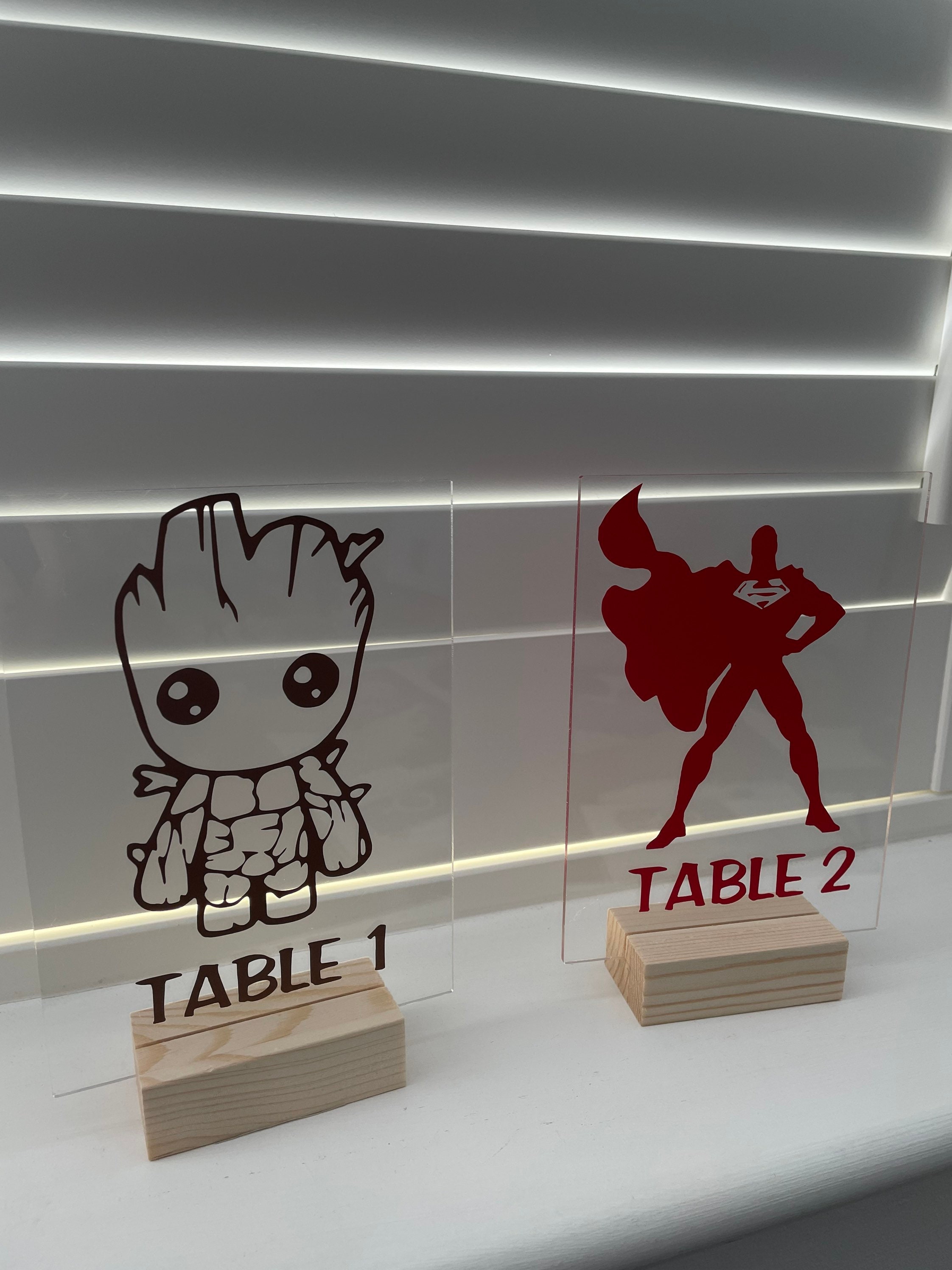 Marvel Table Number Vinyls. Wedding Table Numbers, Themed Wedding ...