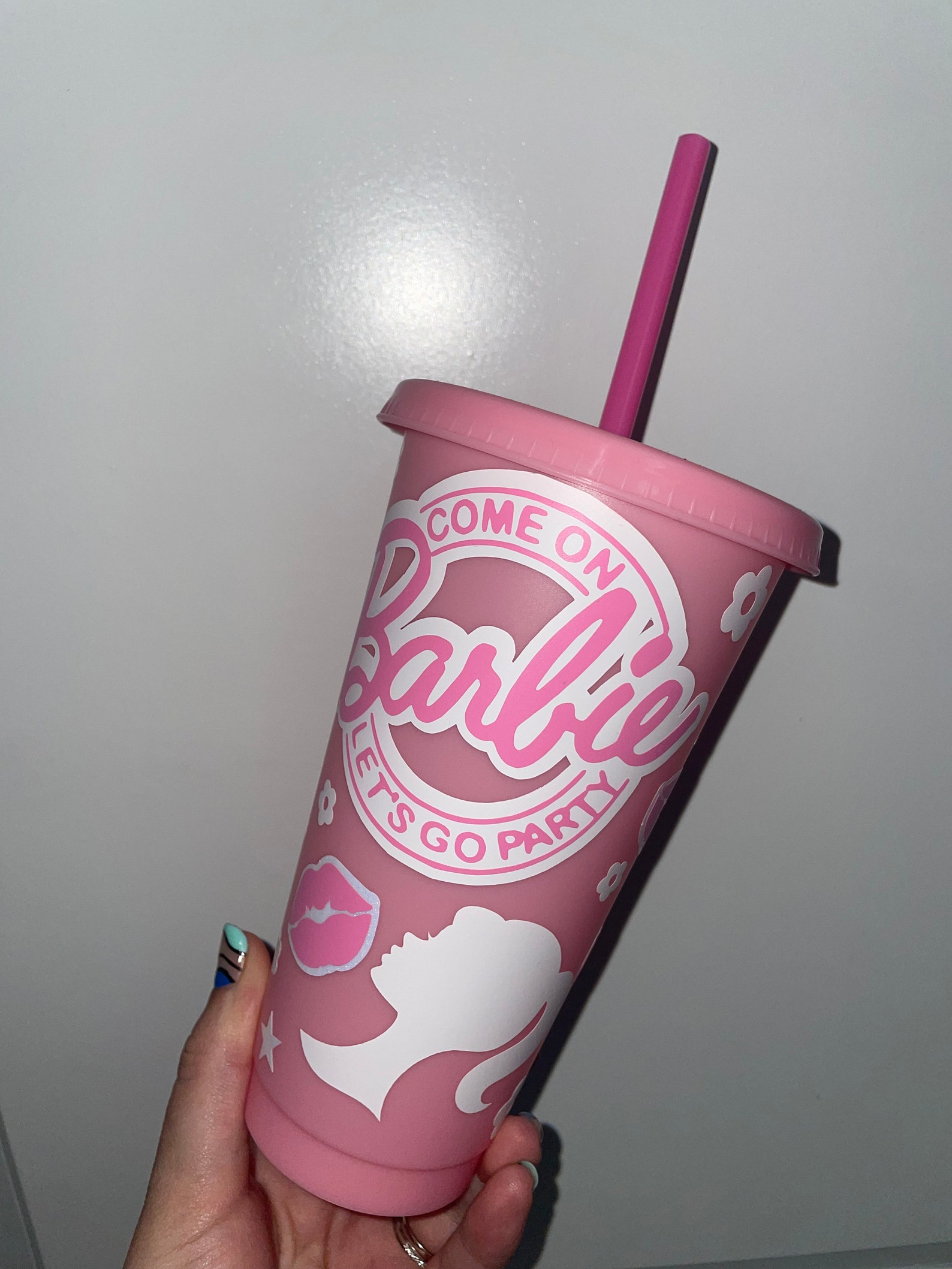 Barbie Inspired Drinking Cup. Barbie Movie Cup With Straw. Barbie Movie ...