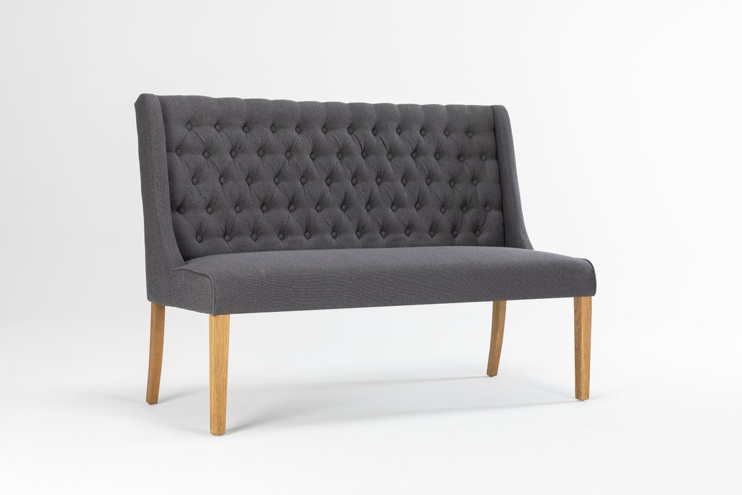 Padstow Upholstered Large Dining Bench in Easy-care Fabric - Etsy UK