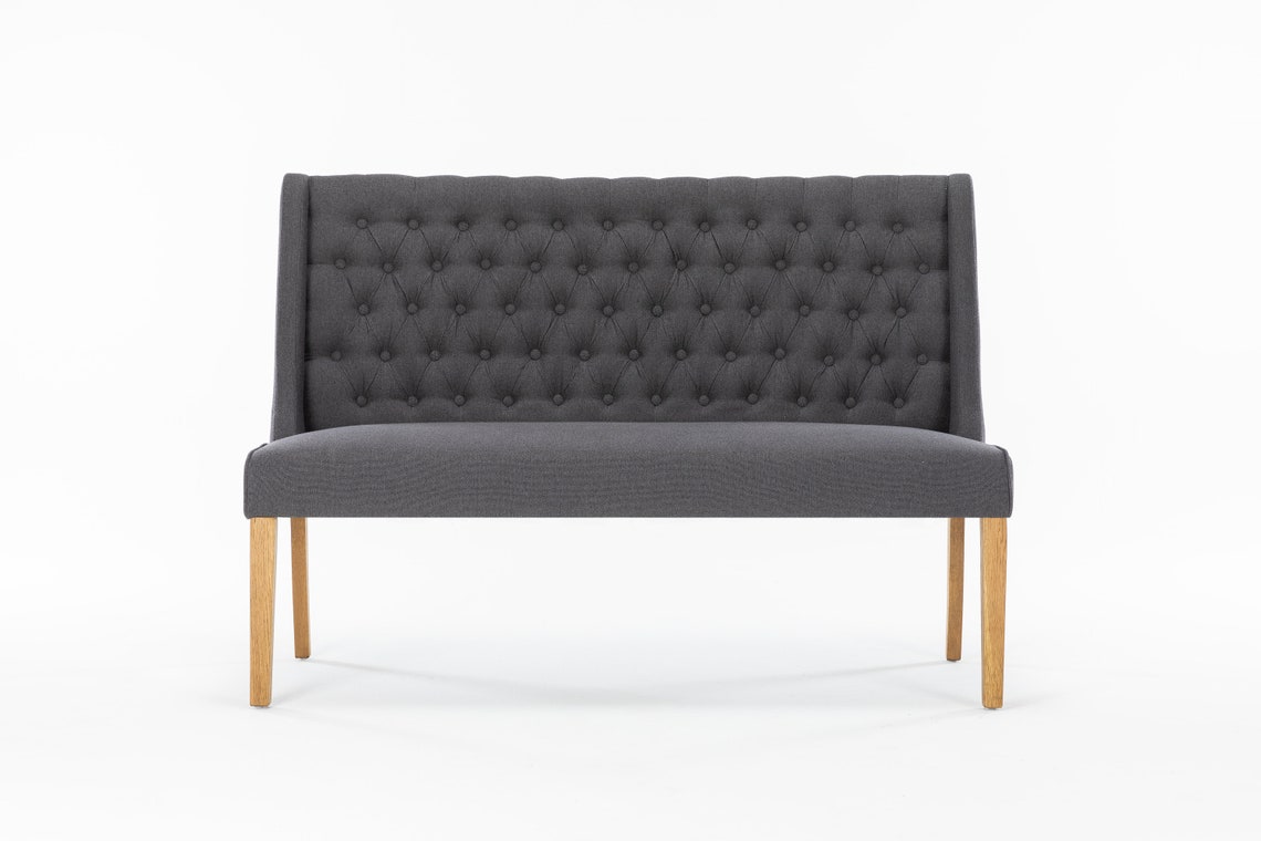 Padstow Upholstered Large Dining Bench in Easy-care Fabric - Etsy UK