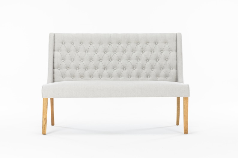 Padstow Upholstered Large Dining Bench in Easy-care Fabric - Etsy UK