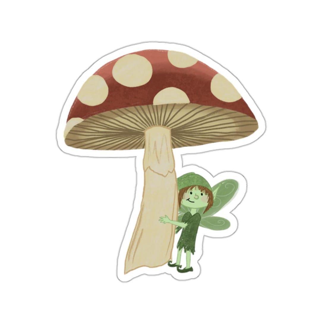 Whimsical Fairy & Mushroom Kiss-cut Stickers, Cute Decor, Laptop ...