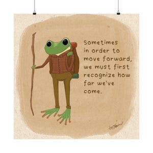 Inspirational Frog Poster, Encouraging Wall Art, Cute Frog Decor ...