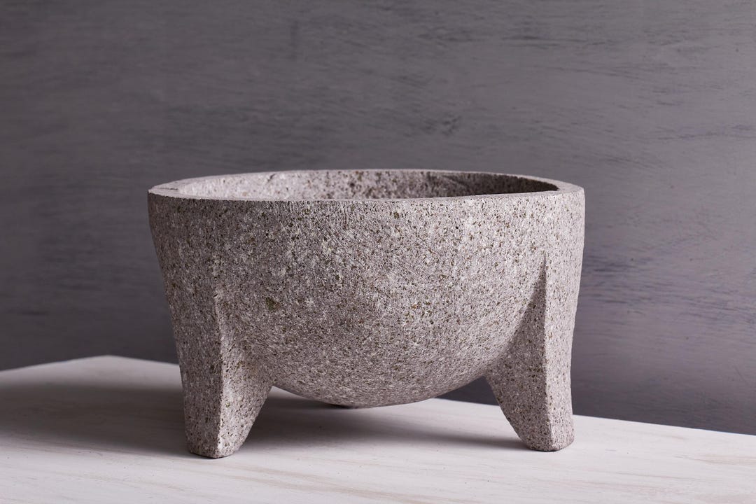 Large Molcajete: Oaxacan Purple Volcanic Rock Mortar and Pestle - 10 ...