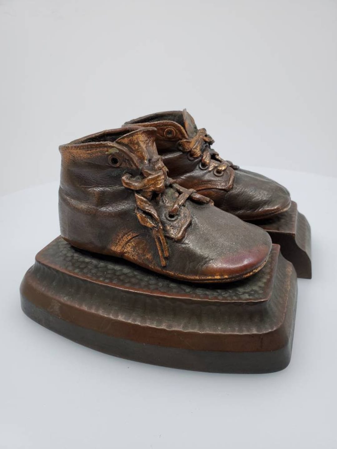Baby Shoe Bookends in Cooper Tone Bronze - Etsy