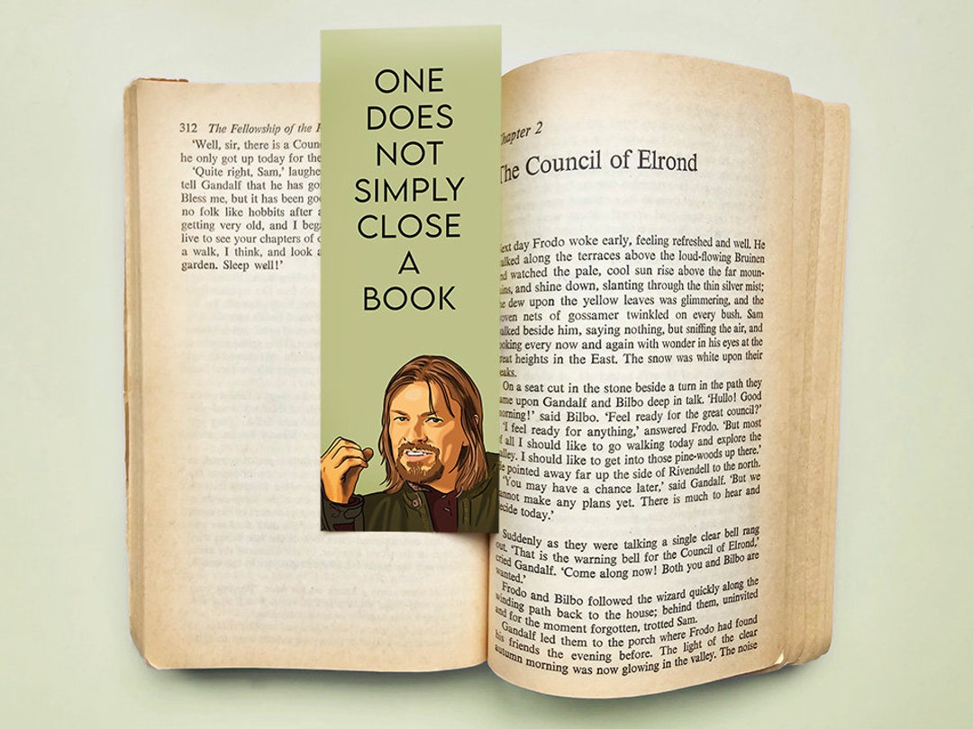 One Does Not Simply Bookmark, Birthday Gift, Boromir, Book Lover, Book ...