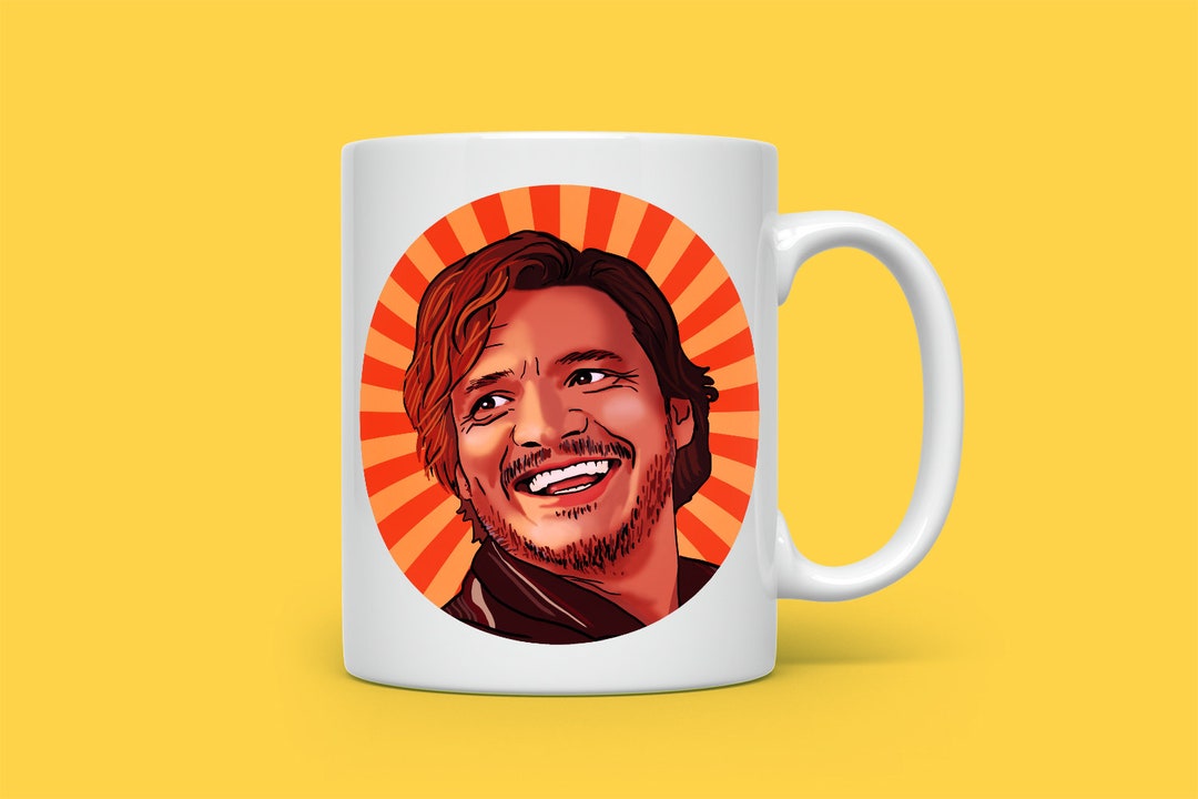 Pedro Pascal Mug, Printed Design Cup, Funny Geeky Film / Movie Gifts ...