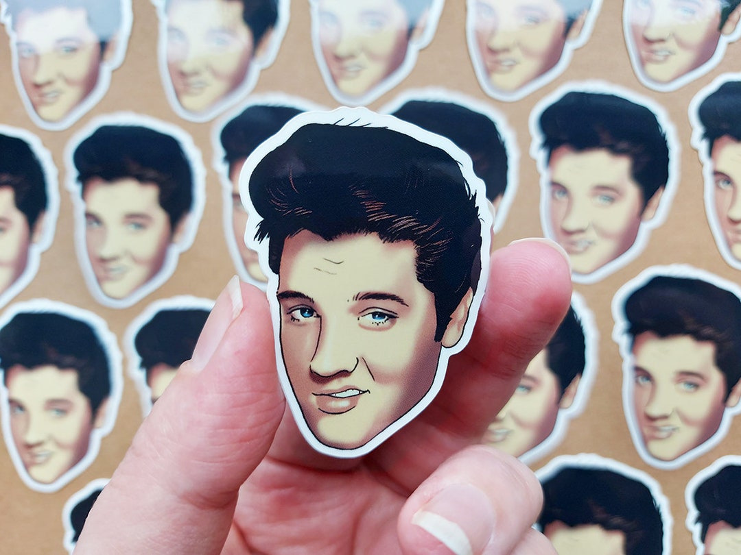 Elvis Vinyl Sticker, Retro Music, Cute Laptop Stickers, Vinyl Decal ...