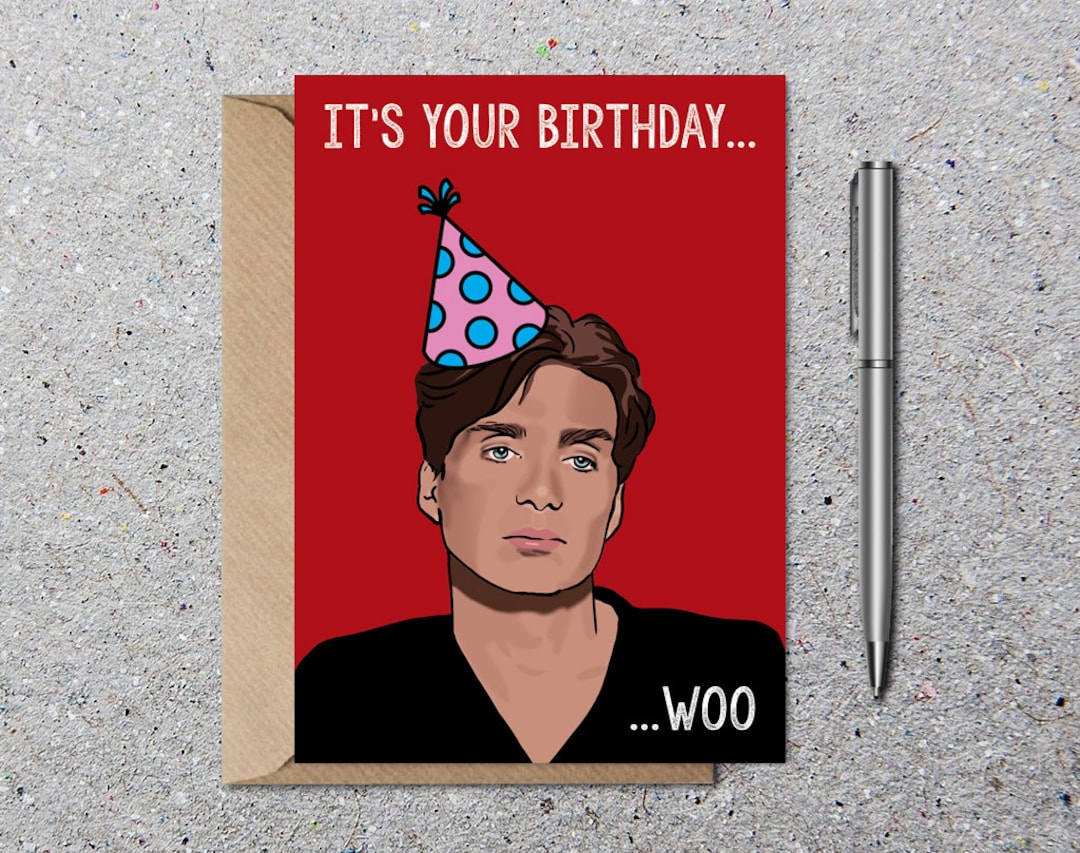 Cillian Murphy Birthday Card, Disappointed Cillian Murphy, Blank ...
