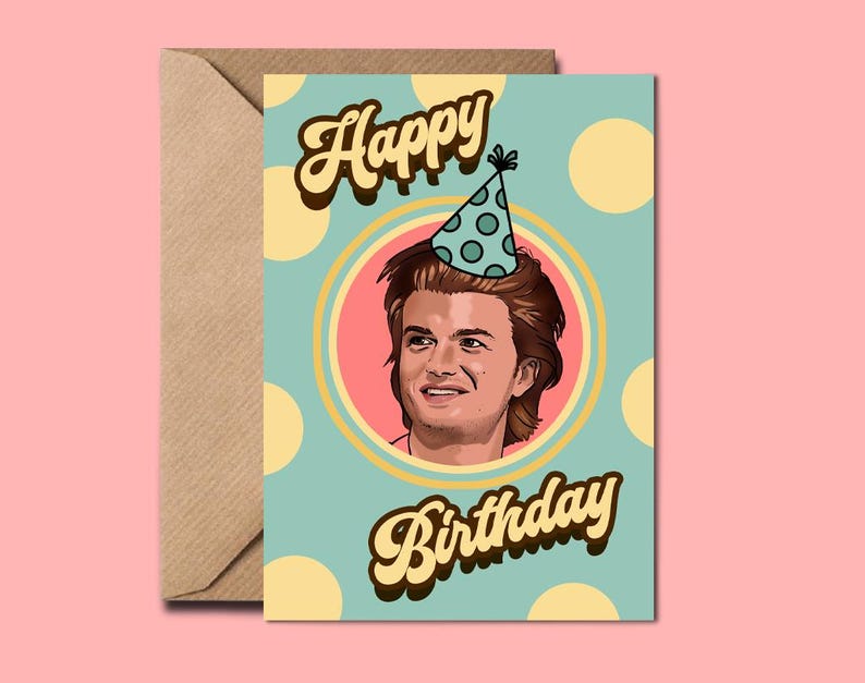 Joe Keery Birthday Card, Djo, Funny Birthday Gift, Friend Card, Eco ...