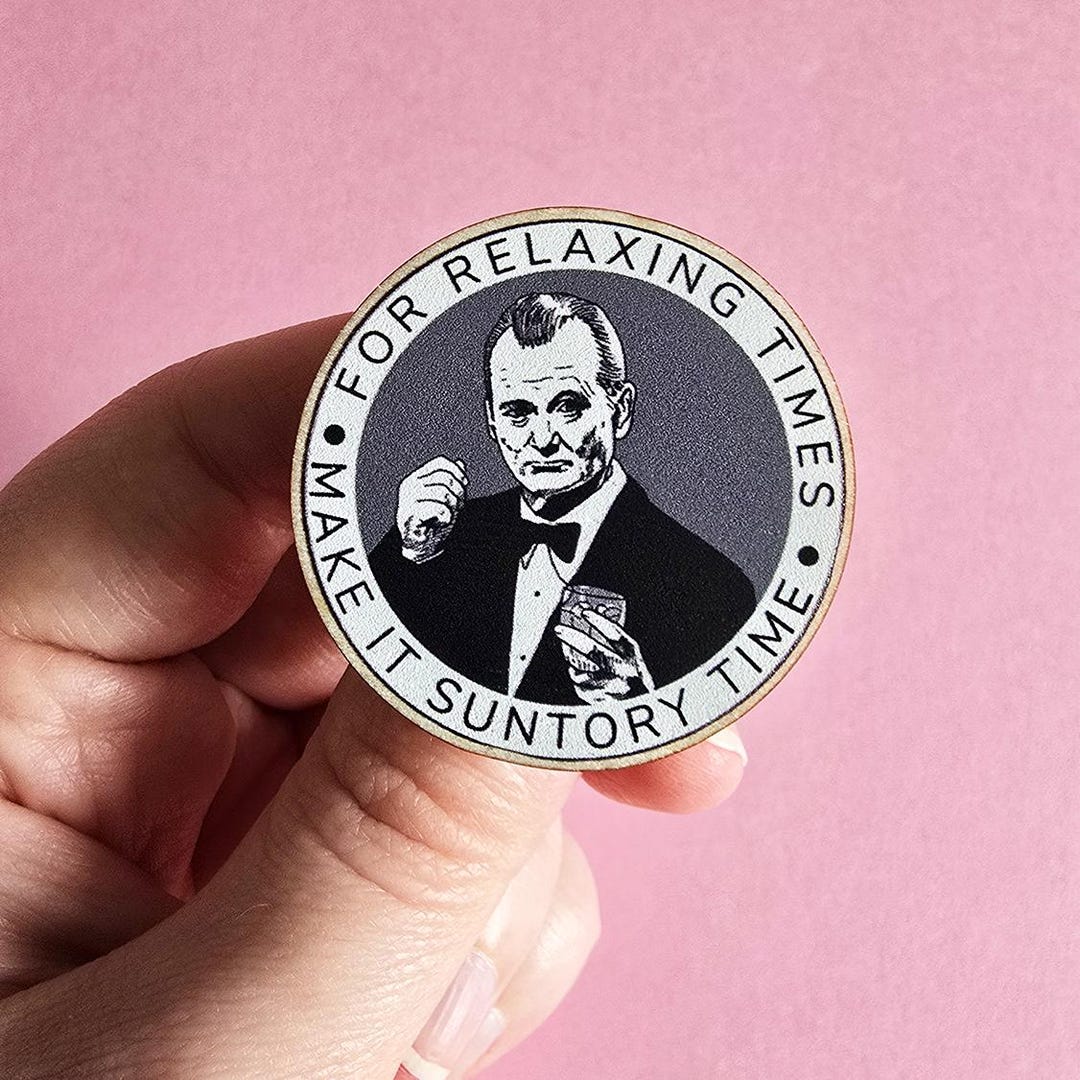 Bill Murray Pin Badge, Geeky Brooch, Stocking Filler, Birthday Present ...