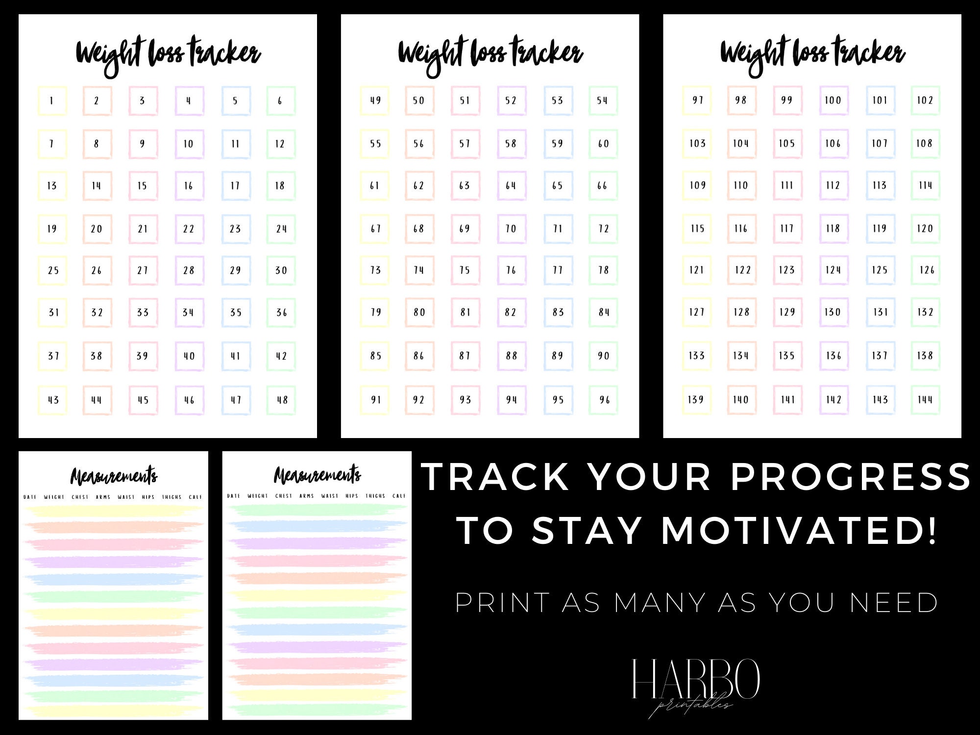 Weight Loss Journal Printable Weight Loss Tracker Fitness - Etsy
