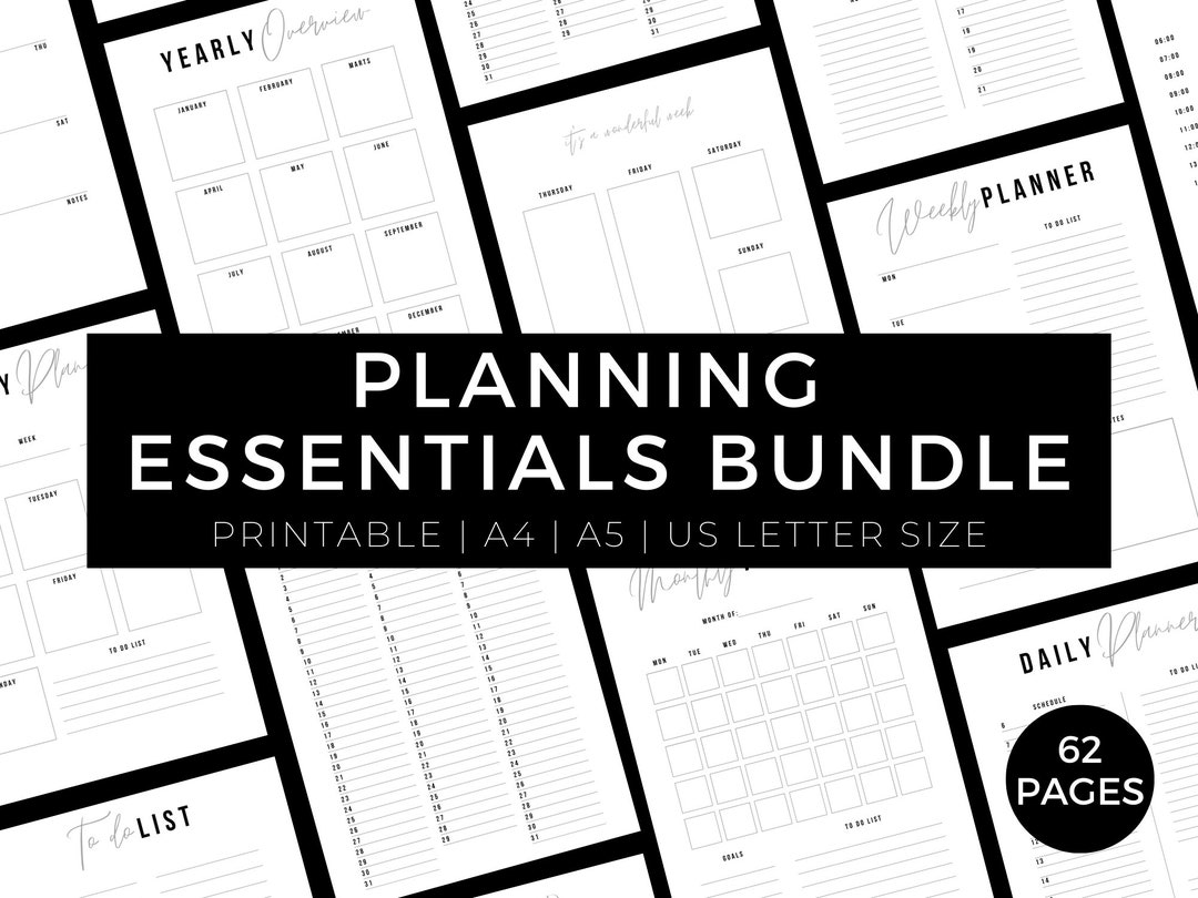 Printable Planner Bundle Printable Planner Inserts - Etsy