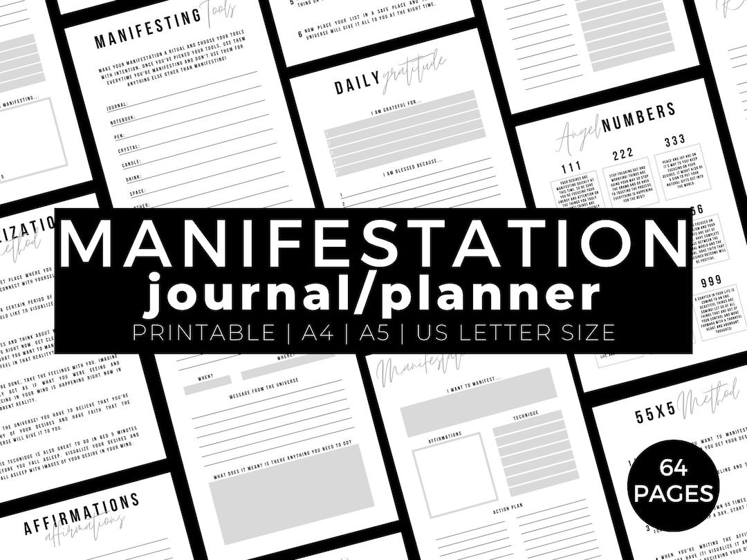 Manifestation Journal Printable Manifestation Planner - Etsy
