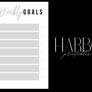 Printable Weekly Goal Planner Printable Goal Planner Insert | Etsy