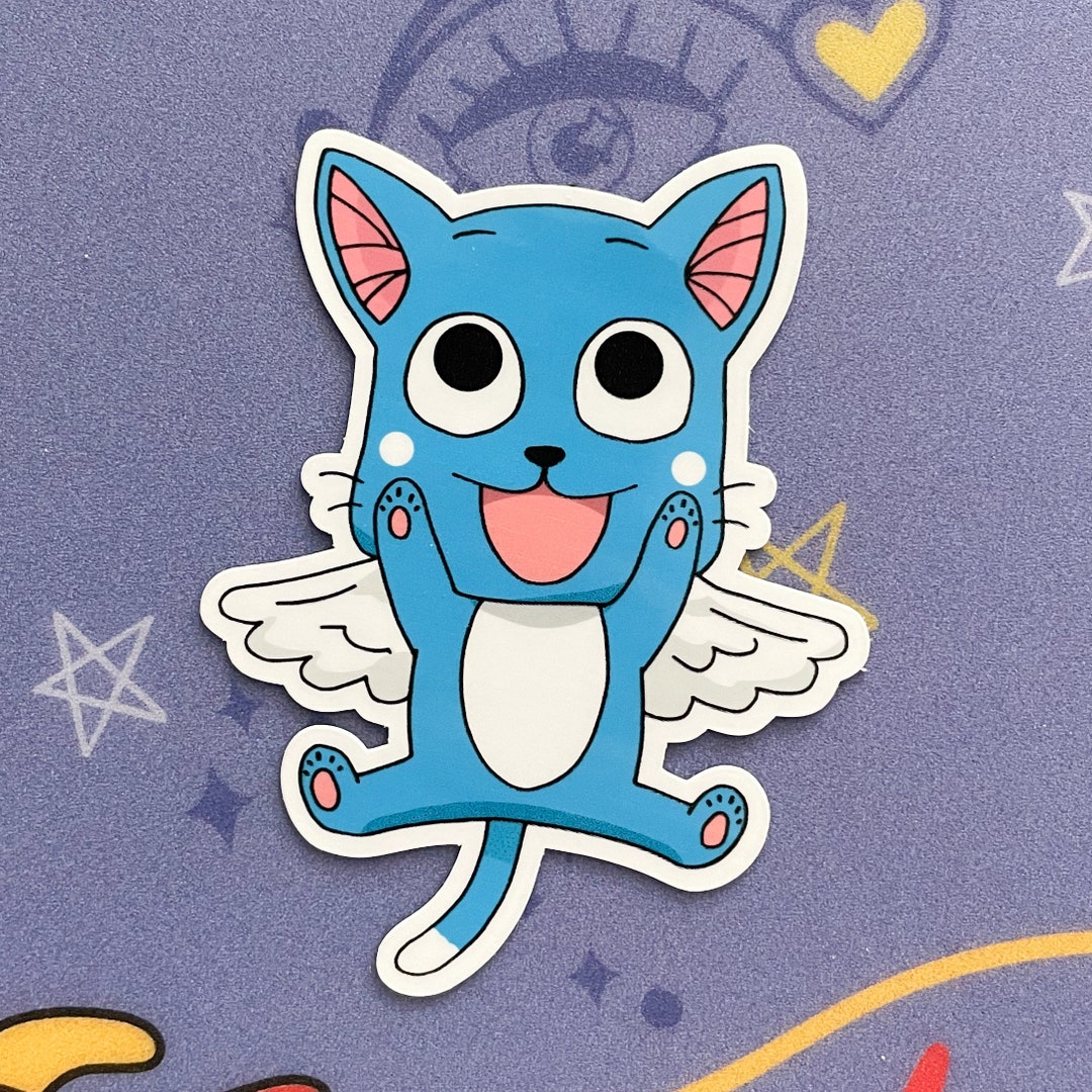 Happy fairy Tail Die Cut Sticker Matte Waterproof Laptop - Etsy