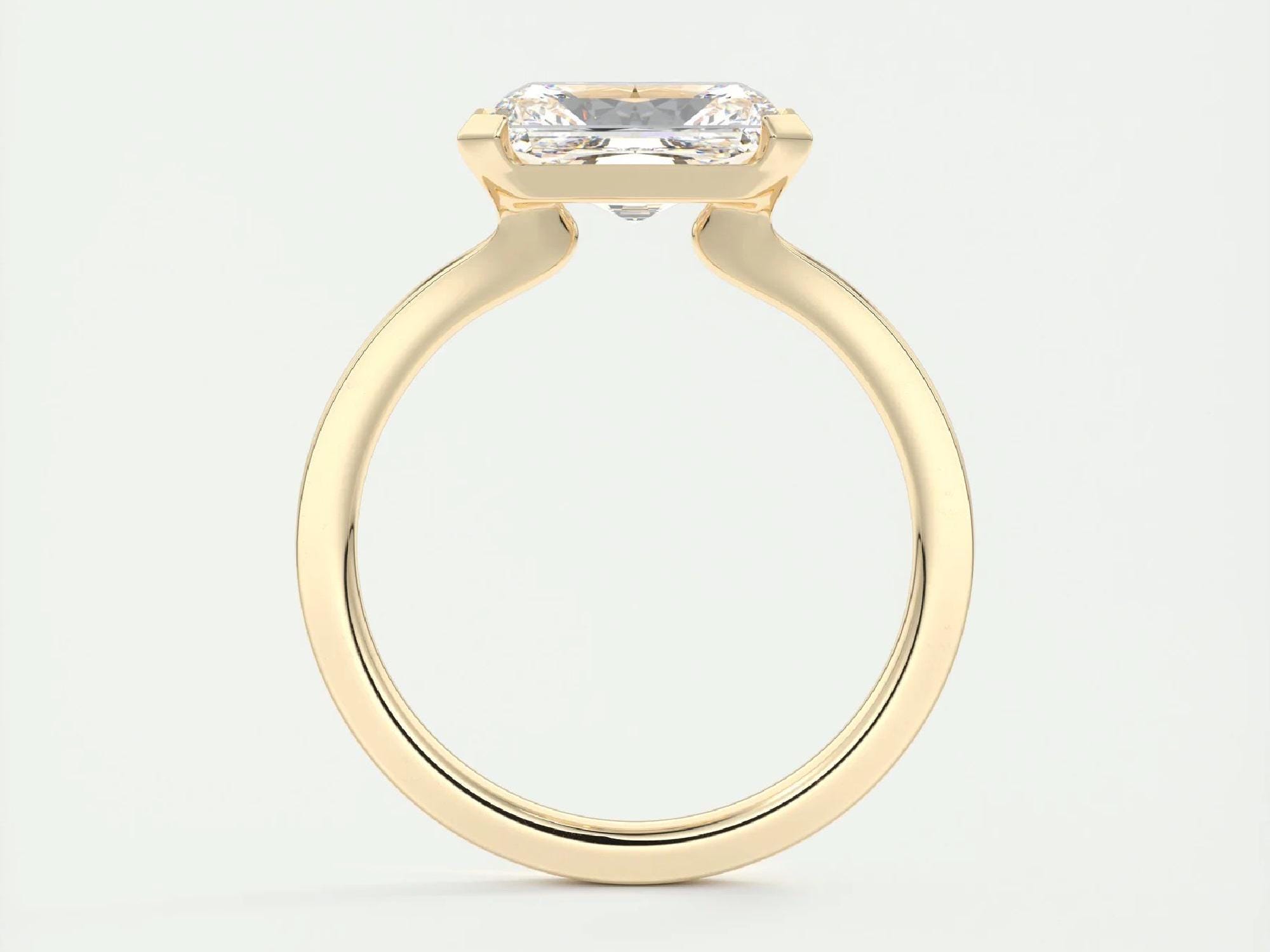 6x9 MM Elongated Radiant Cut Moissanite Solitaire-2.25 CT Iced Out ...