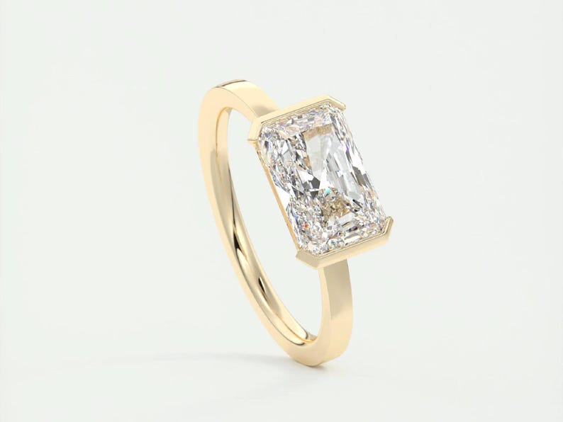 6x9 MM Elongated Radiant Cut Moissanite Solitaire-2.25 CT Iced Out ...