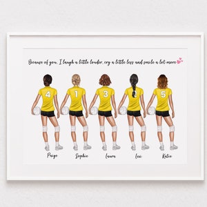 Personalised Volleyball Player Friends Print, Sport, Best Friends, Gift ...