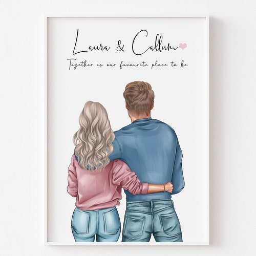 Personalized Couple Print Couple Gifts Christmas Gifts Custom | Etsy