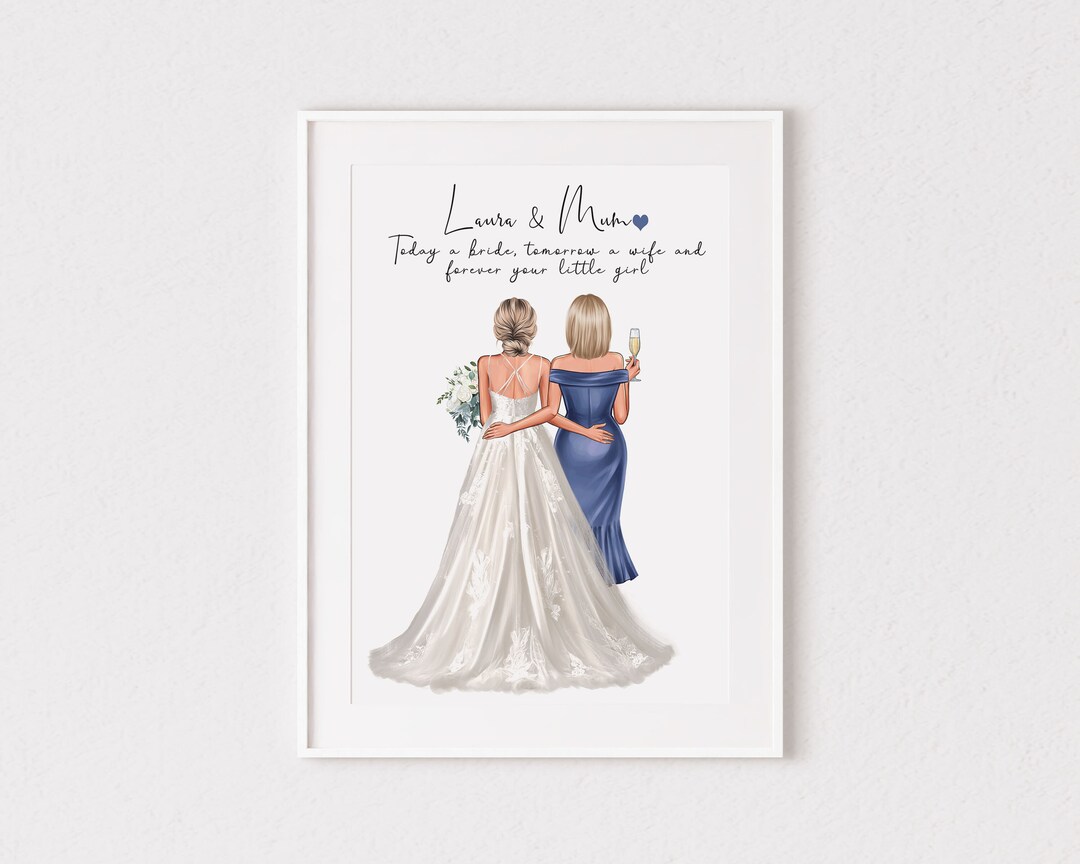 Personalised Mother of the Bride Print, Mother of the Bride, Wedding ...