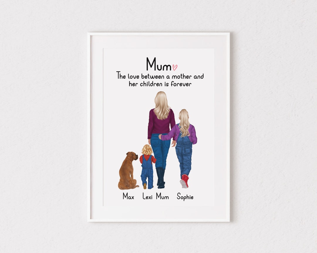 Personalised Mum Print, Family, Gift, Mum, Mummy, Mother, Mam, Mommy ...