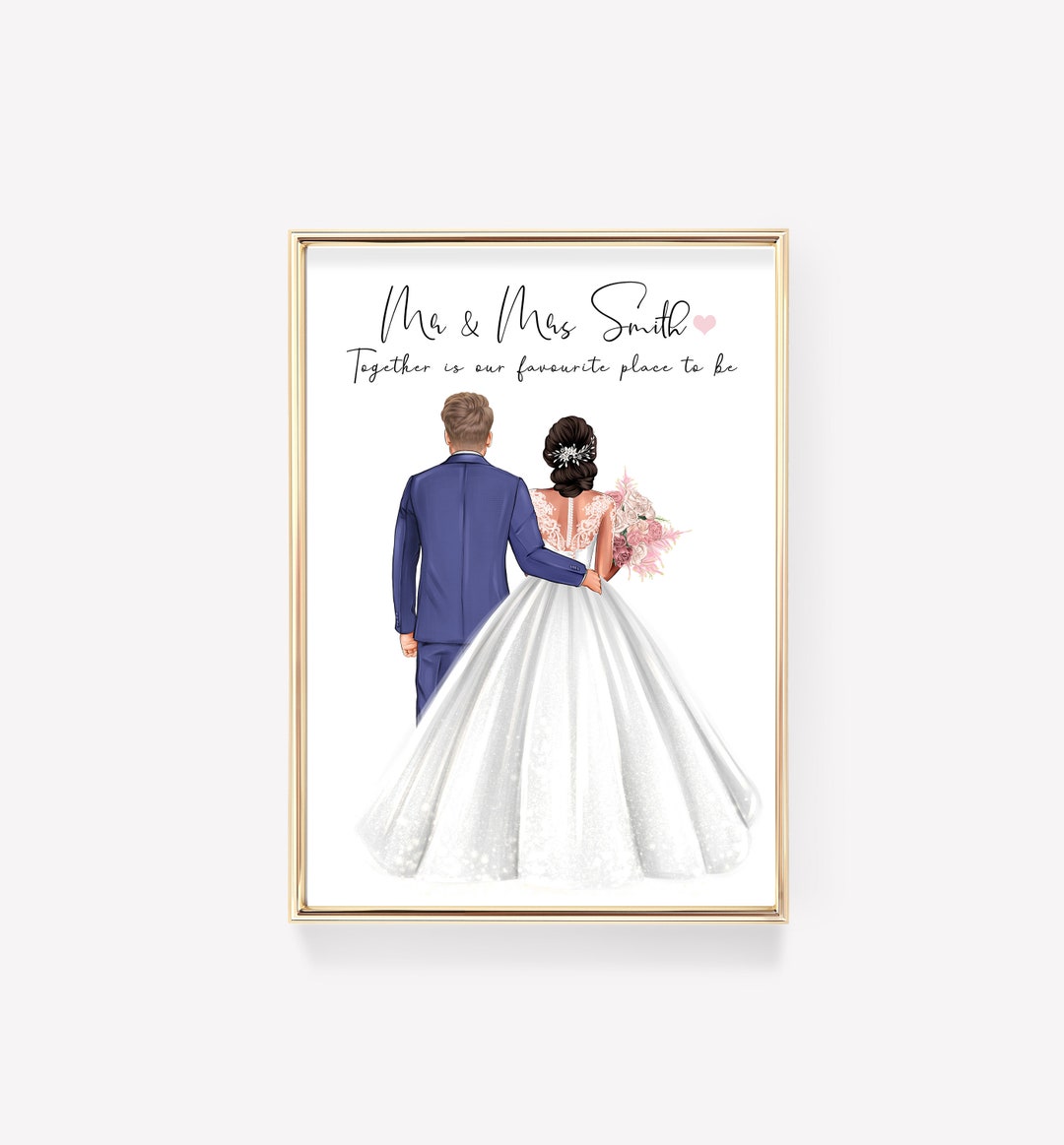 Personalised Husband and Wife Print Husband Wife Wedding - Etsy