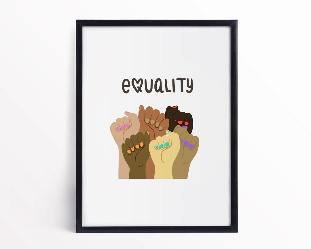 Equality Print, Decor, Wall Art, Educational, Wall Art, Wall Decor ...