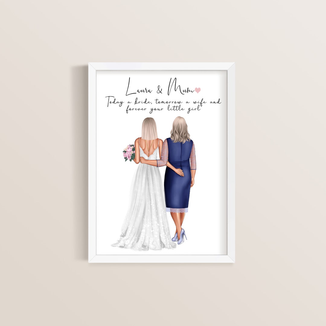 Personalised Mother of the Bride Print, Mother of the Bride, Wedding ...