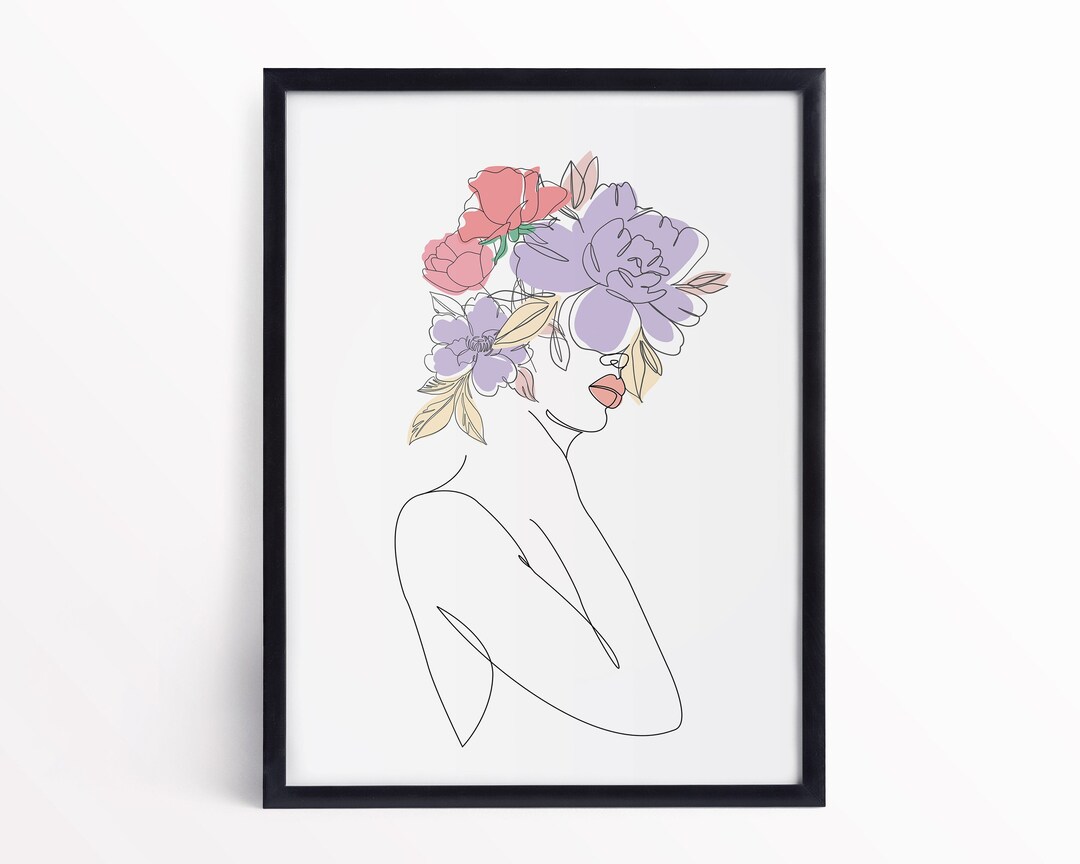 Line Art Print, Decor, Wall Art, Wall Decor, Home, Home Office, Bedroom ...