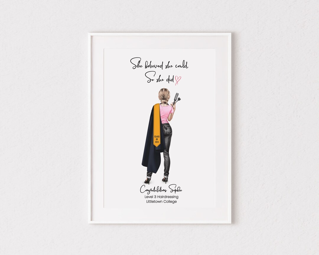 Personalised Hairdresser Graduation Gift, Hair Dressing, Beauty, Beauty ...