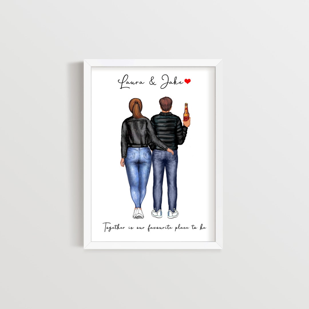 Personalised Couples Print, A4 or A5, Women and Men - Etsy UK