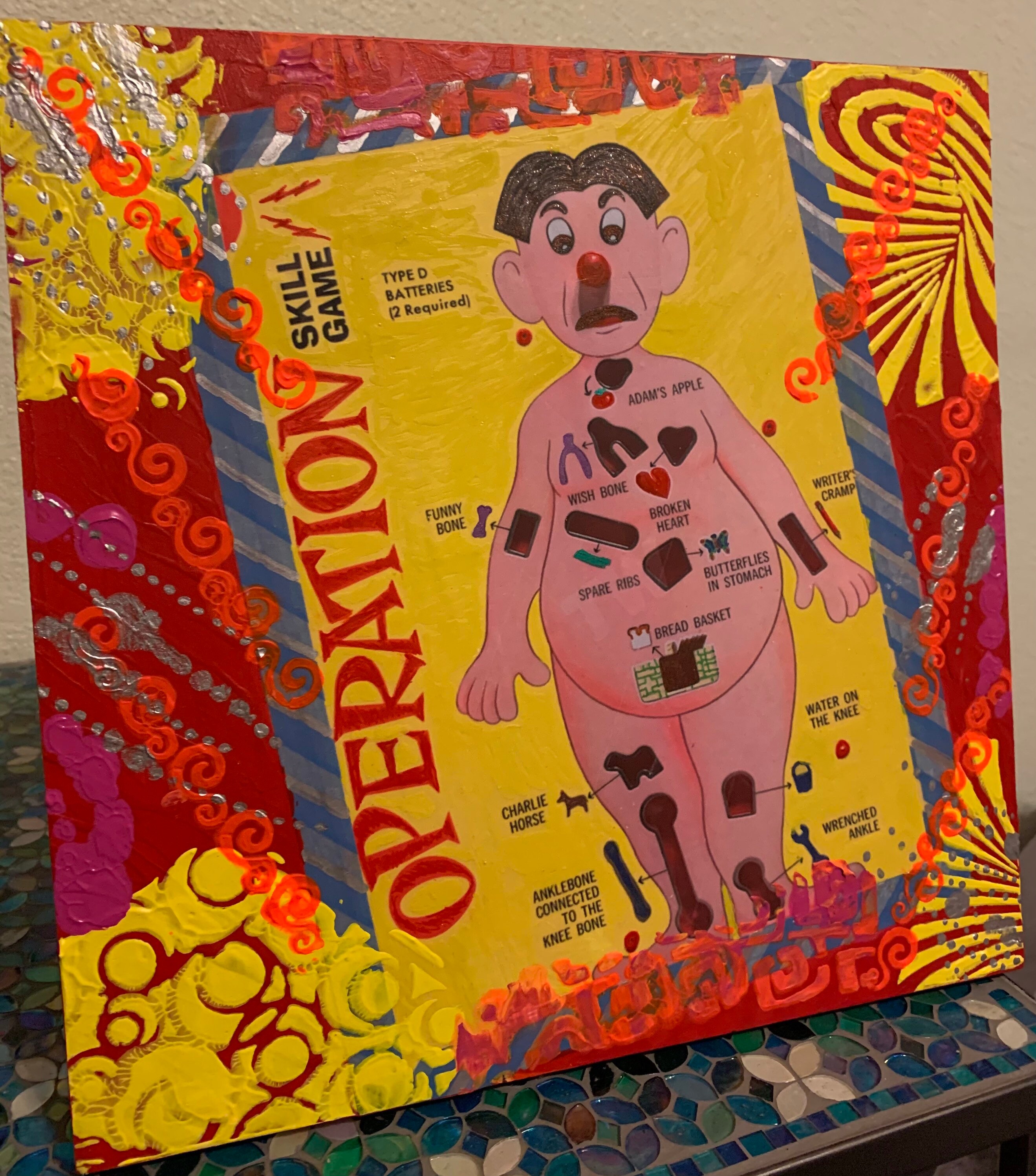 Operation the Game Mixed Media Art Handmade Decorative Wall - Etsy