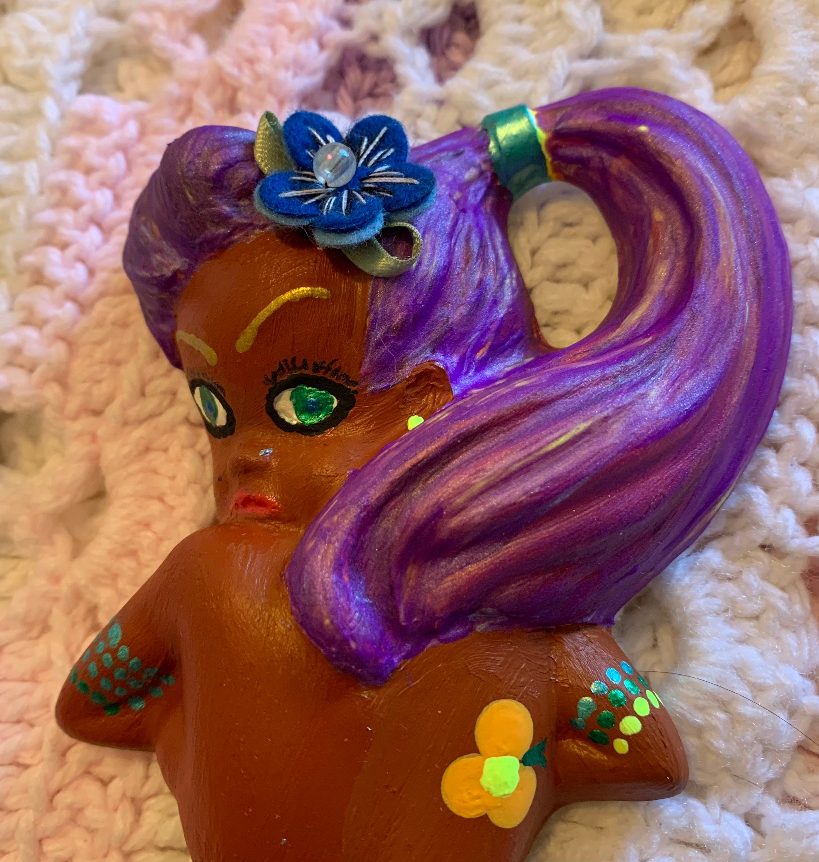 Figurines FREE Shipping! Spooky Siren Call Mermaid Vintage Chalkware ...