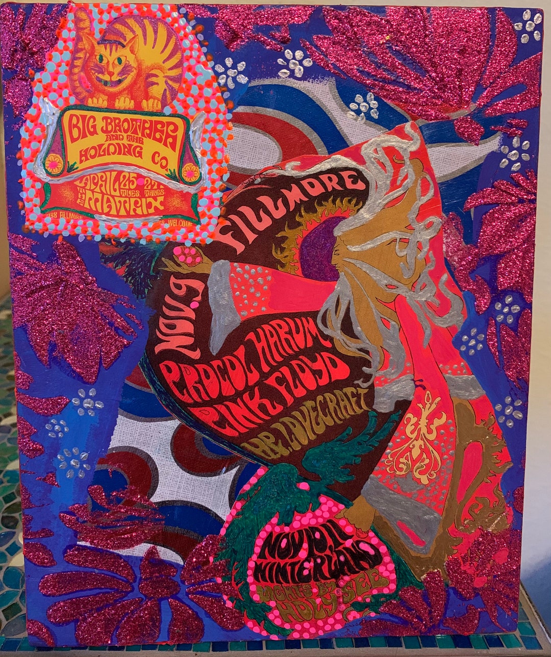 Upcycled the Fillmore Art Decorative Wooden Wall Hanging. All 4 Sides ...