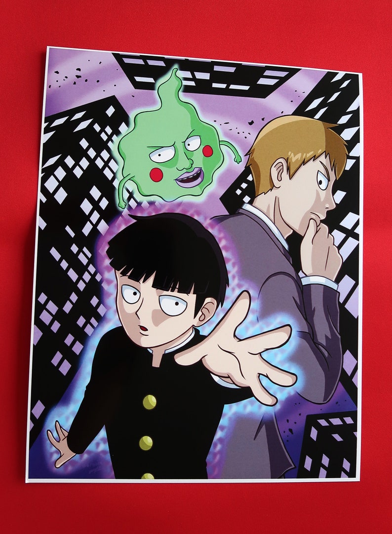 Mob Psycho 100 Print Anime Artwork Shigeo Kageyama - Etsy