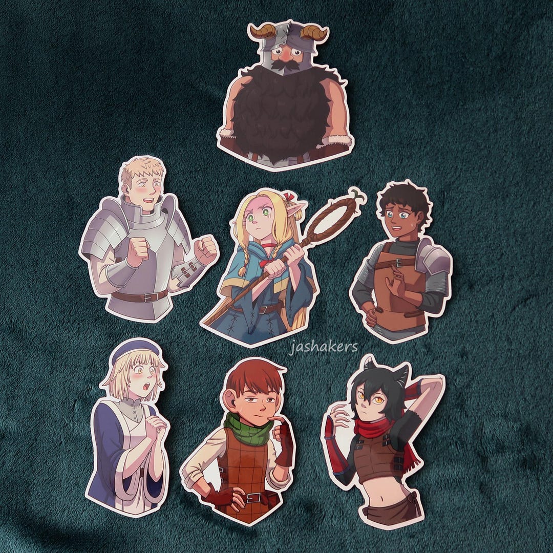 Dungeon Meshi 4" Vinyl Stickers - Etsy
