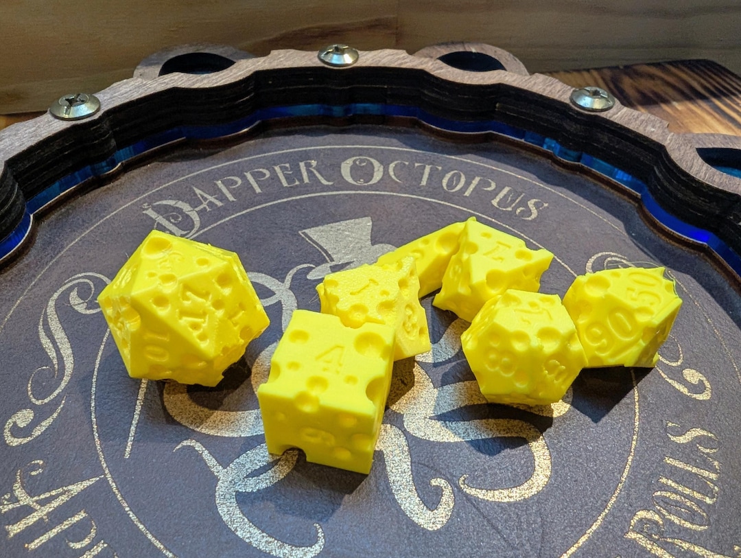 Yellow Cheese Dice Set: Novelty Dnd Dice, Tabletop RPG - Etsy UK