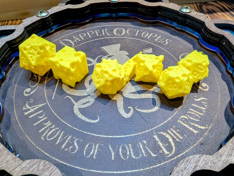 Yellow Cheese Dice Set: Novelty Dnd Dice, Tabletop RPG - Etsy UK