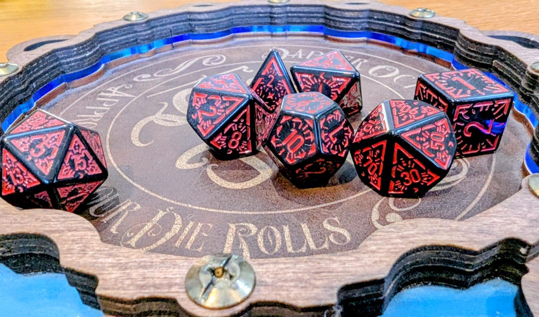Red and Black Spelljammer Runic Dice Set - Etsy