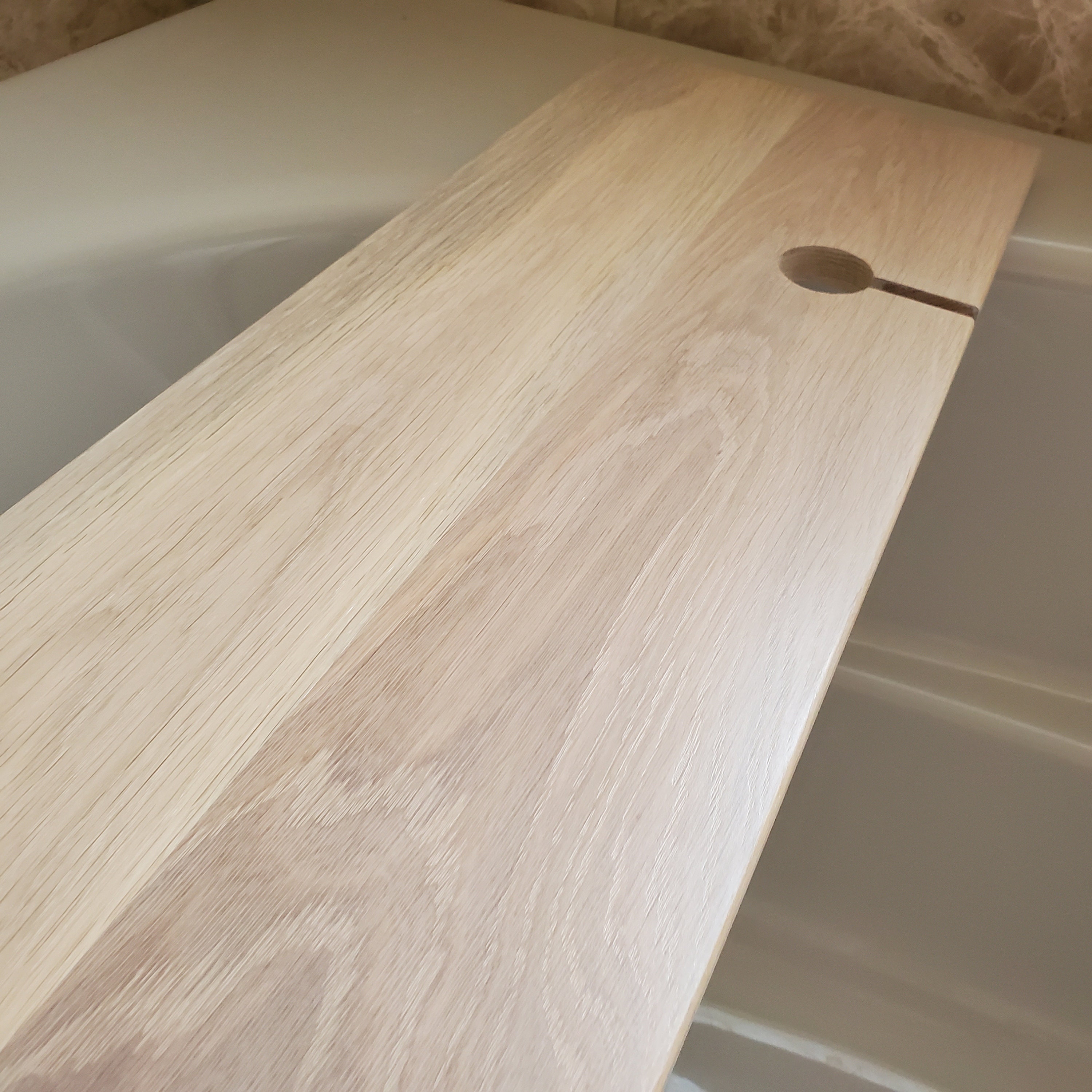 Handmade Oak Bath Caddy: USA Made Tub Tray With Wine Slot - Etsy