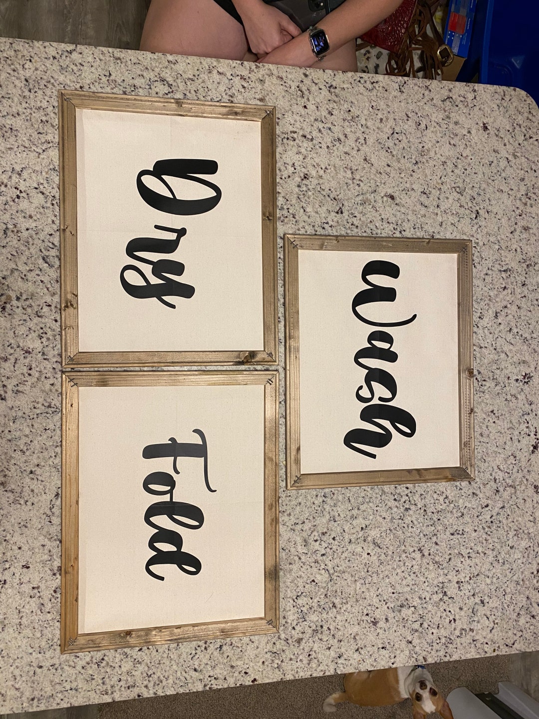 Wash Dry Fold Laundry Signs 3 Pack - Etsy