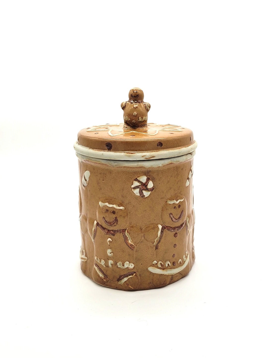 Gingerbread Man Cookie Jar Rustic Crude Ceramic - Etsy