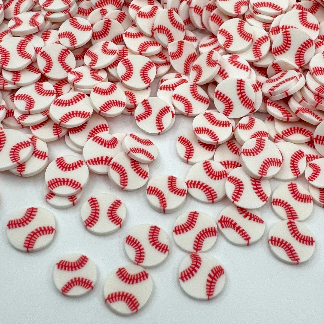 Baseball Season Clay Shape Summer Glitter Solvent Resistant Glitter ...